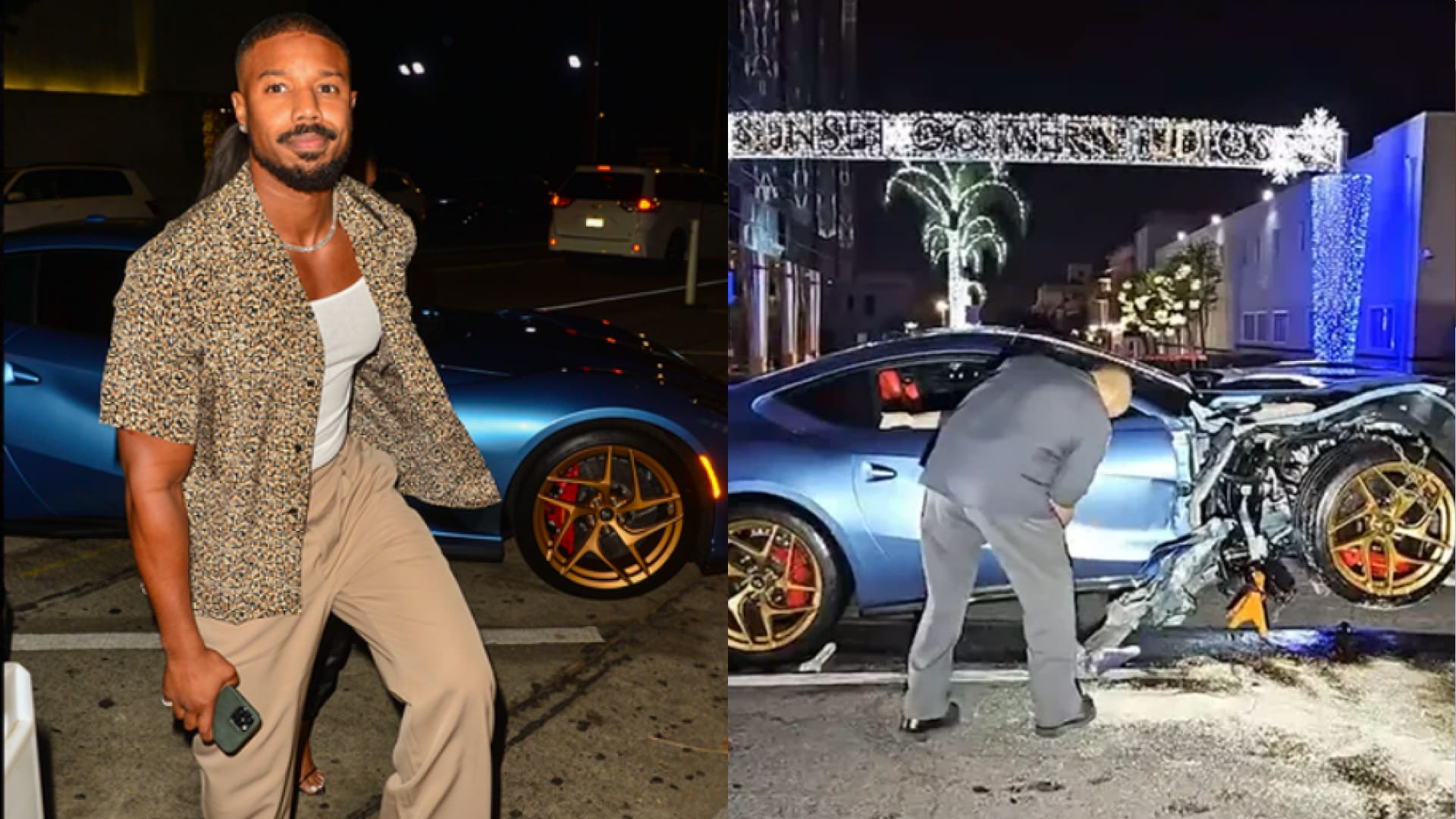 Michael B Jordan (36 ans) échappe au pire : sa Ferrari complètement ...