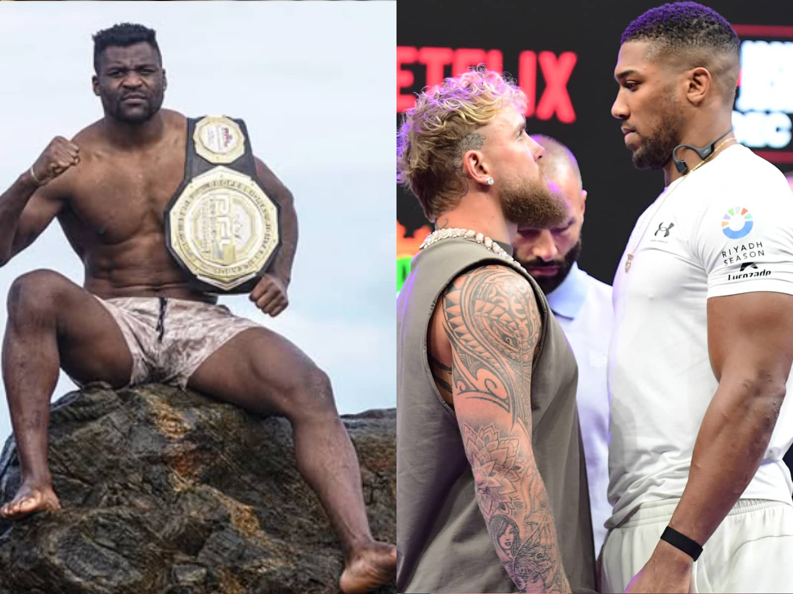 Francis Ngannou critiqué par Jake Paul et Anthony Joshua après son ...